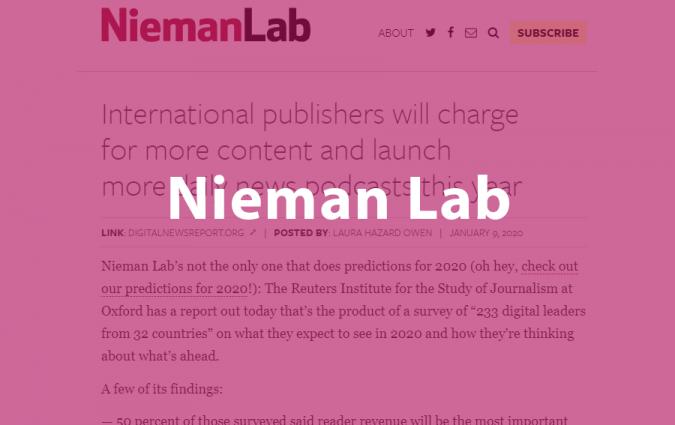 Nieman Lab. 09/01/20 | Reuters Institute for the Study of Journalism