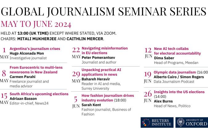 Join our Global Journalism Seminar Series online from May to June 2024 ...